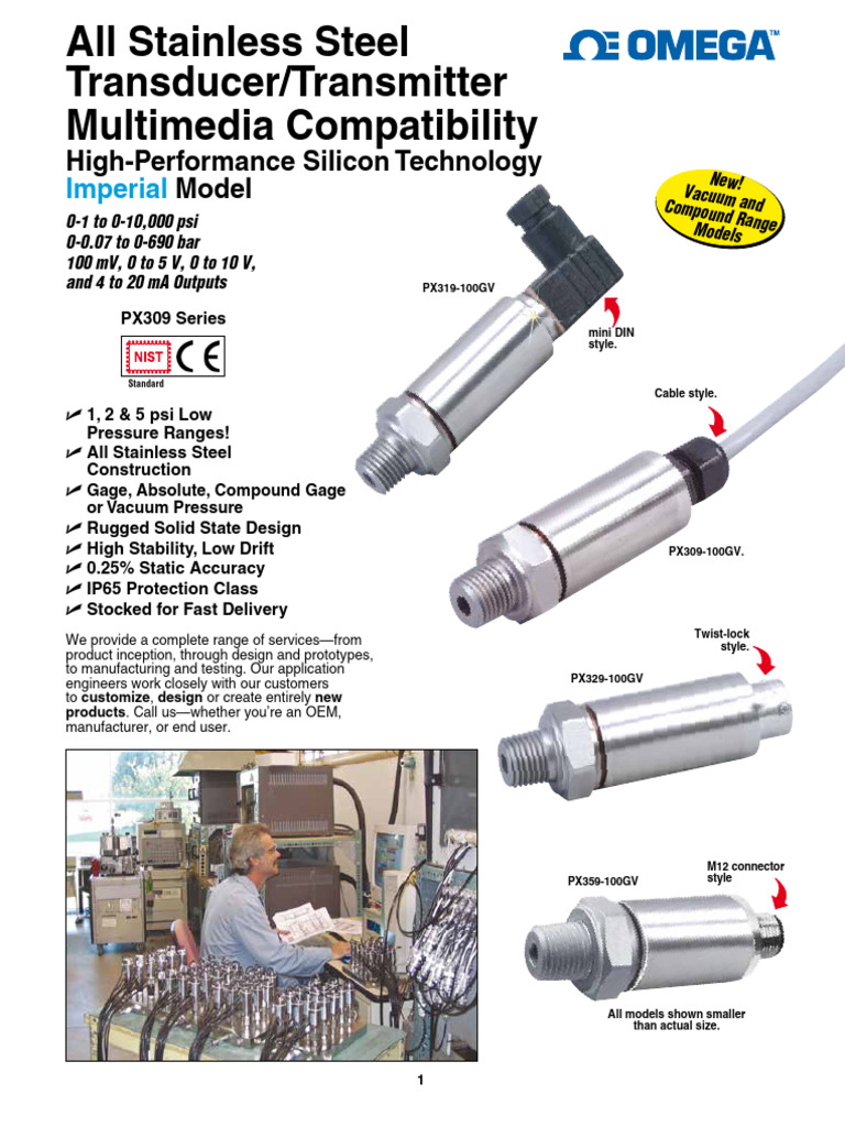 PX309 | PDF | Electrical Connector | Pressure