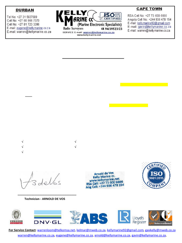 AIS Inspection Report for Vessel Surfer 328 | PDF | Technology ...