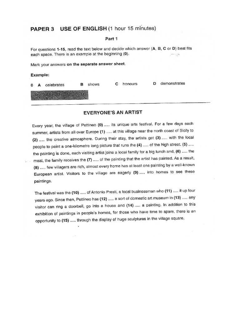 Practice To First Certificate Exam | PDF