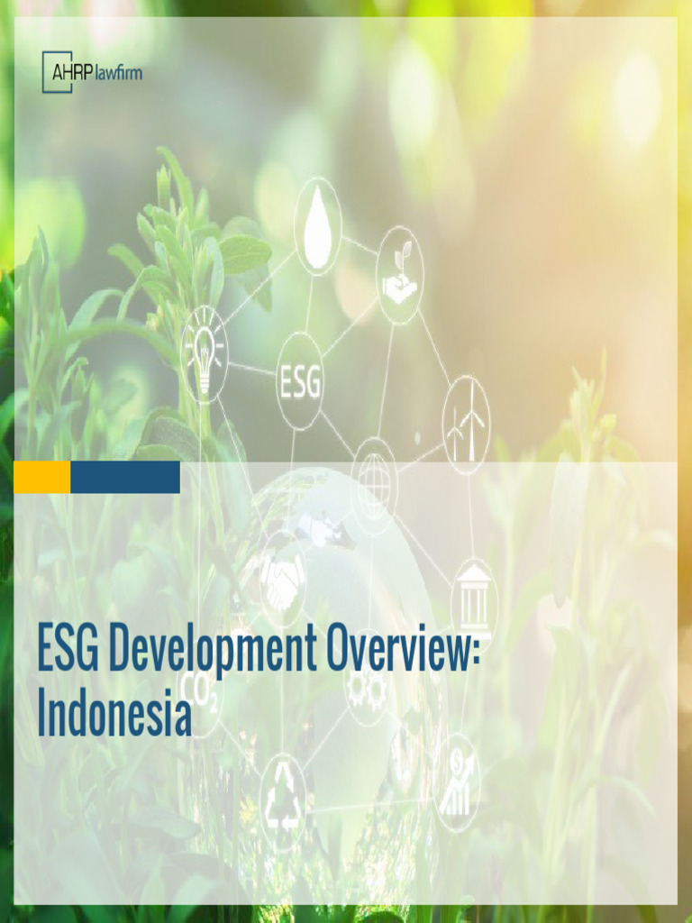 Esg Development Overview Indonesia Pdf Taxes Renewable Energy