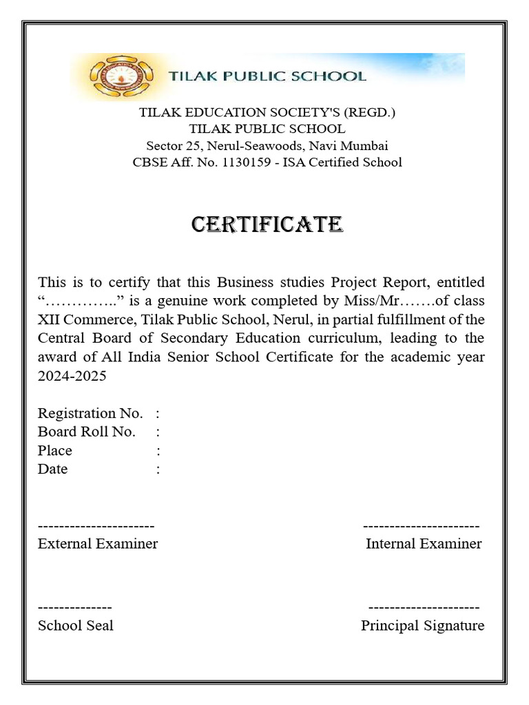 BST Project .Details. Xii Com | PDF | Business