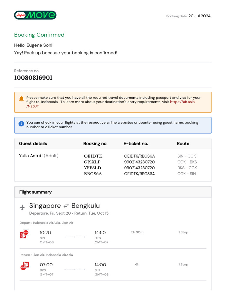 Itinerary | PDF | Civil Aviation | Airlines