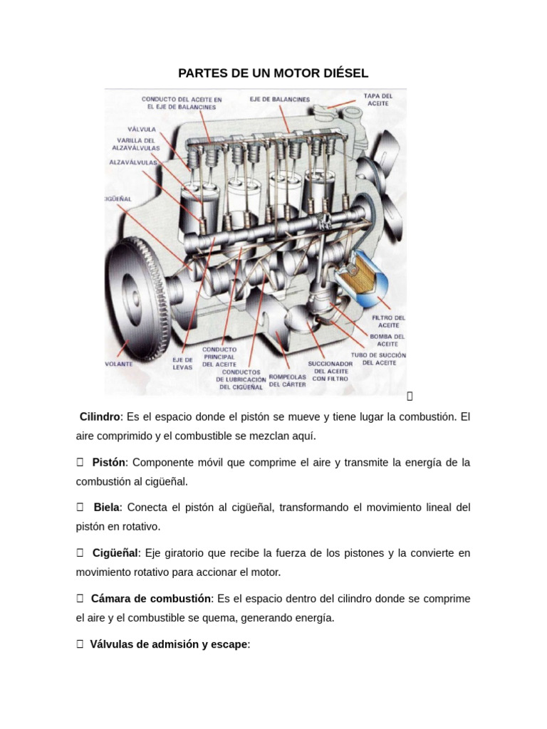 Partes de un Motor Diésel | PDF