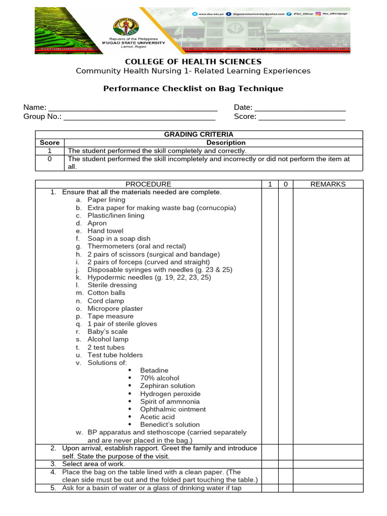 CHN Bag Technique | PDF