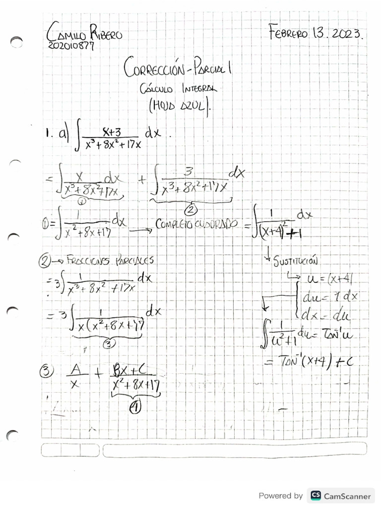 Corrección P1 Calculo Integral-2 | PDF