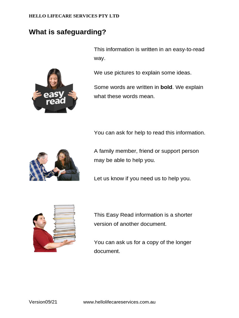 What Is Safeguarding Easy Read | PDF
