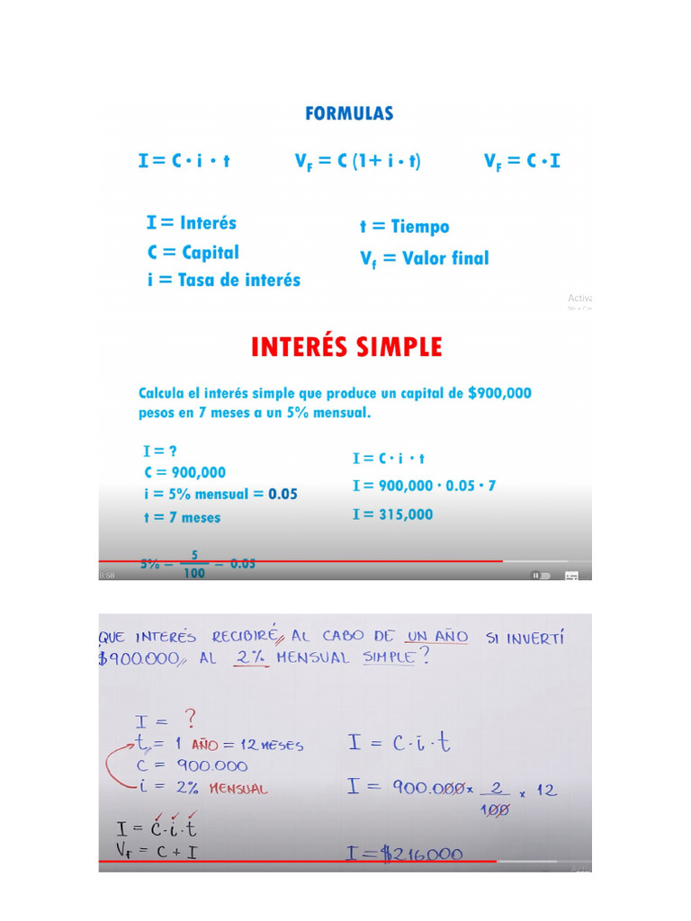 Ejercicios Recueltos Interes Simple | PDF