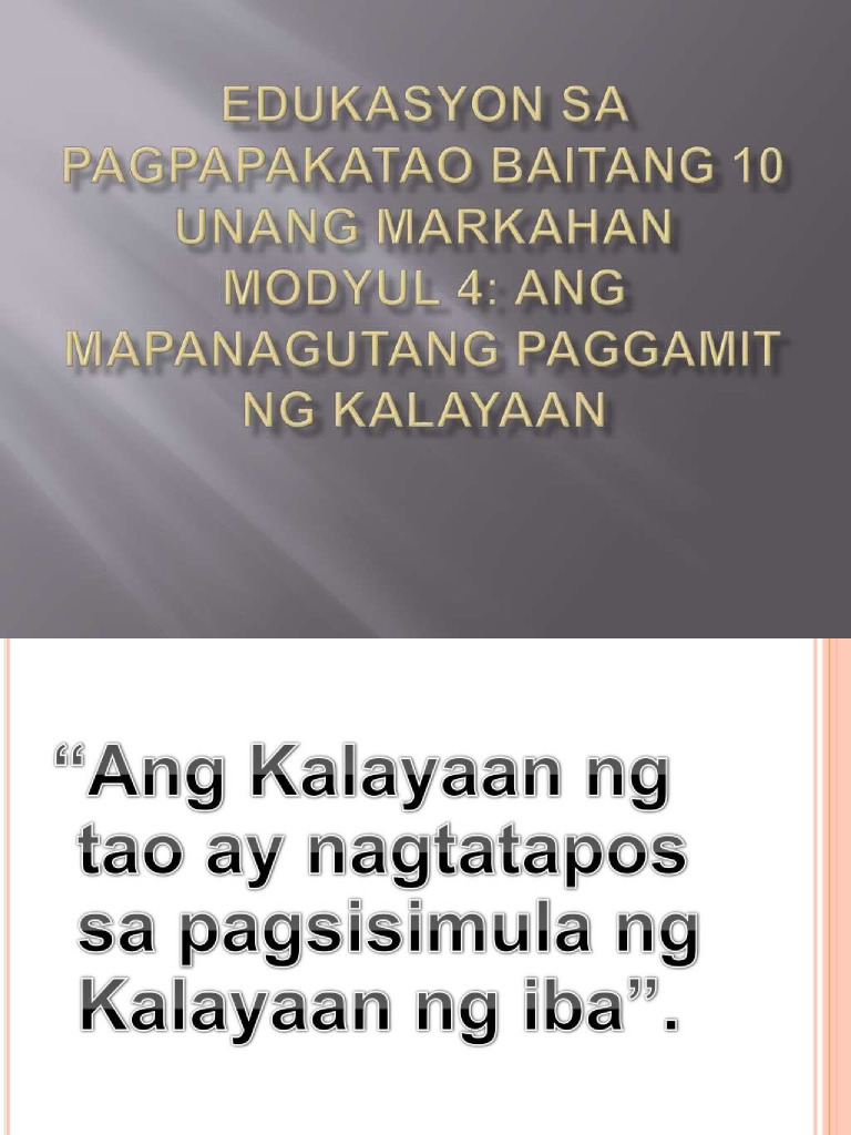 Esp Kalayaan | PDF