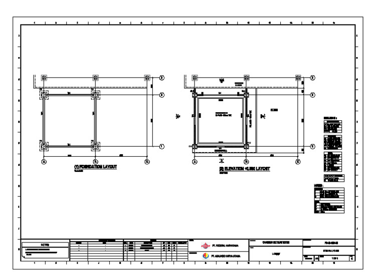 Drawing Layout Structure 1 of 5 Rev - As | PDF