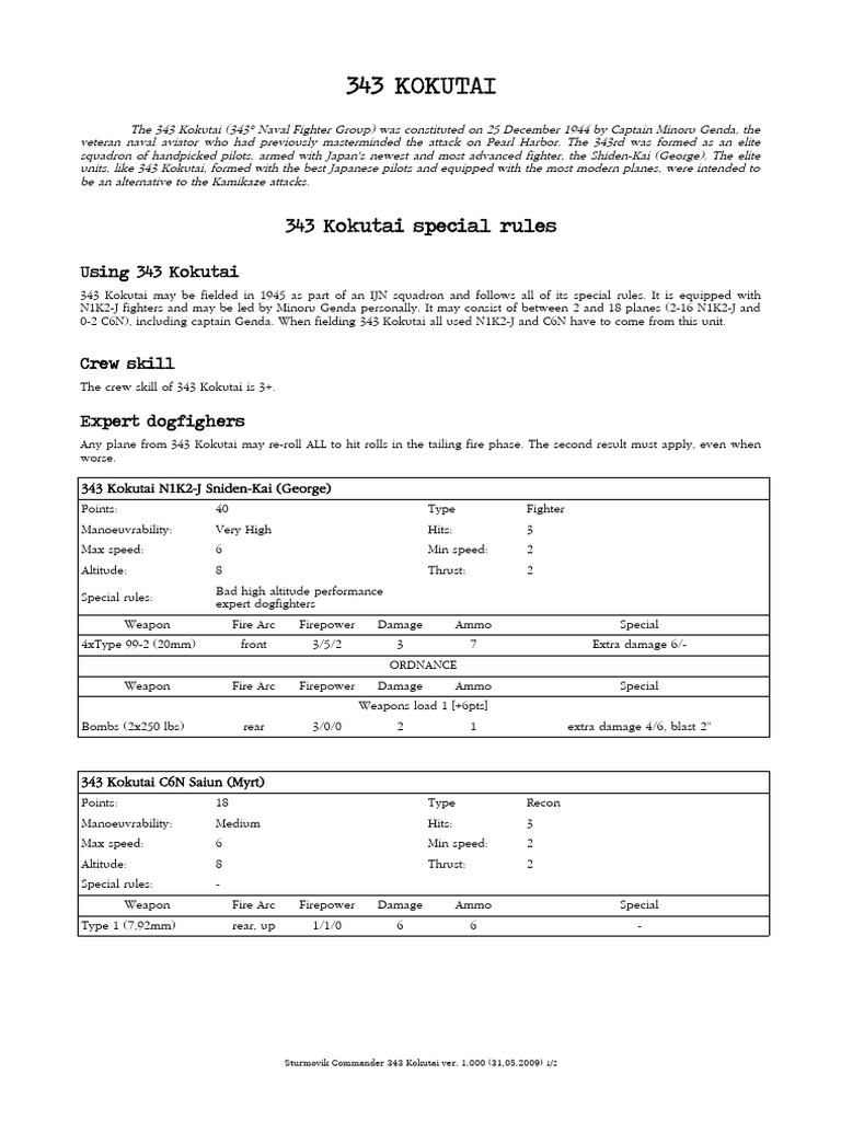 343 Kokutai: Elite Naval Fighter Group | PDF | Pacific Theatre Of World ...