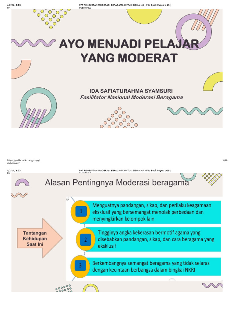 PENGUATAN MODERASI BERAGAMA UNTUK SISWA MA - Flip Book Pages 1-15 - PubHTML5 | PDF | Bisnis