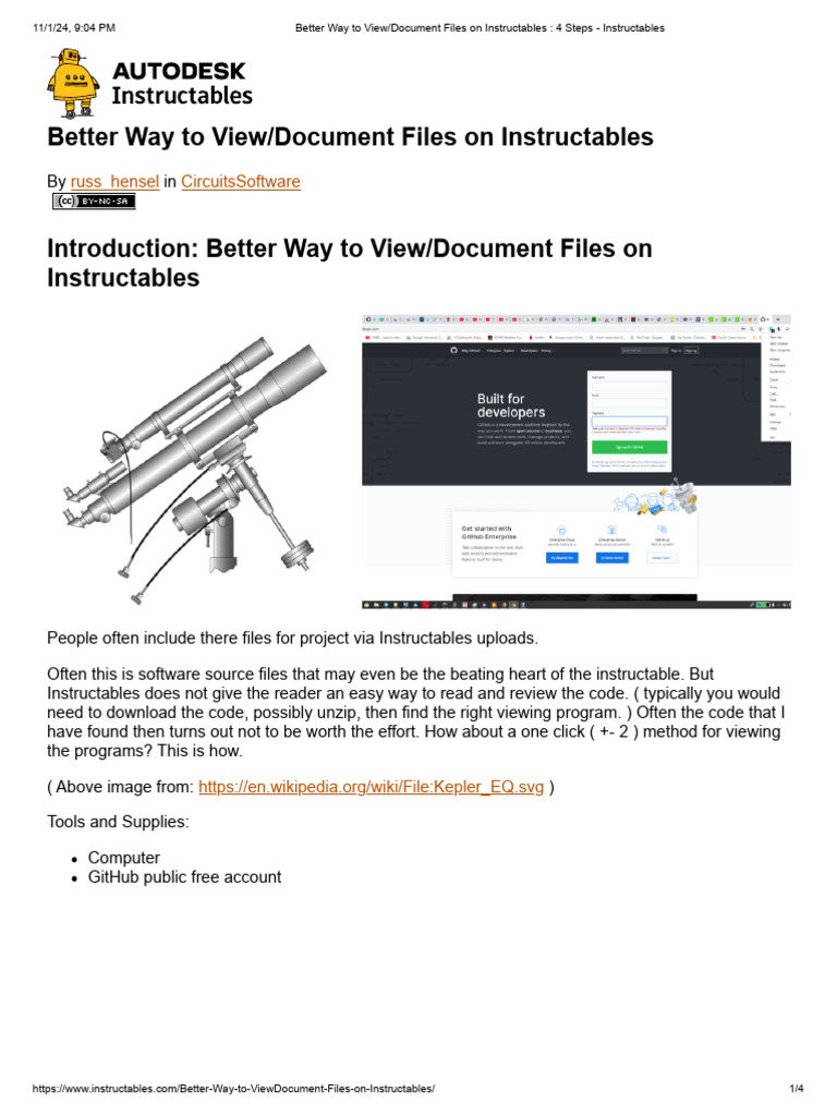 Better Way To View - Document Files On Instructables - 4 Steps - Instructables | PDF | Computing ...
