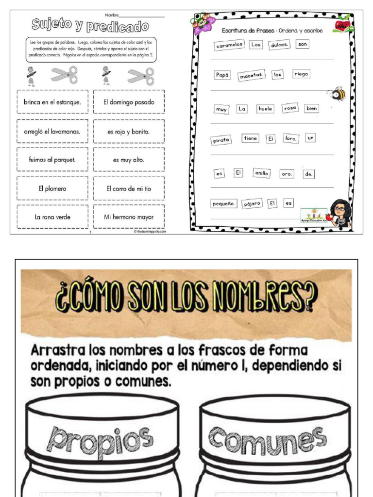 Actividad Practica Sujeto Y Predicado Pdf