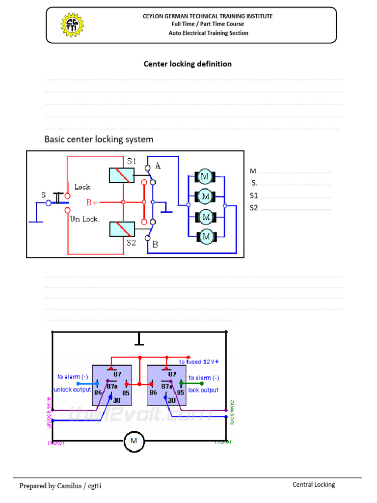 Central Locking Tutorial | PDF | Manufactured Goods | Machines