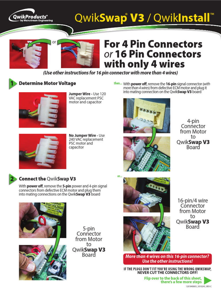 QwikSwap V3 Installation Guide | PDF | Electrical Connector | Capacitor