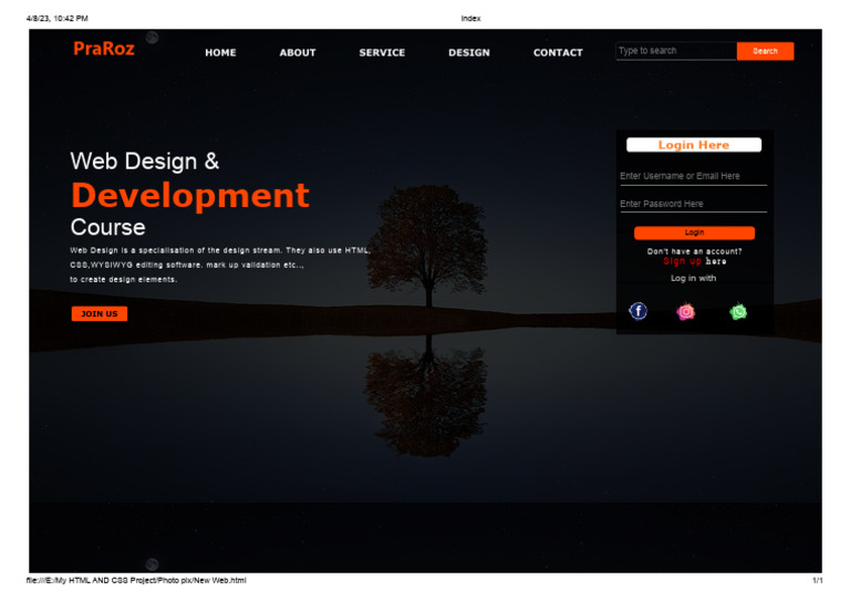 Web Design & Development Course Overview | PDF