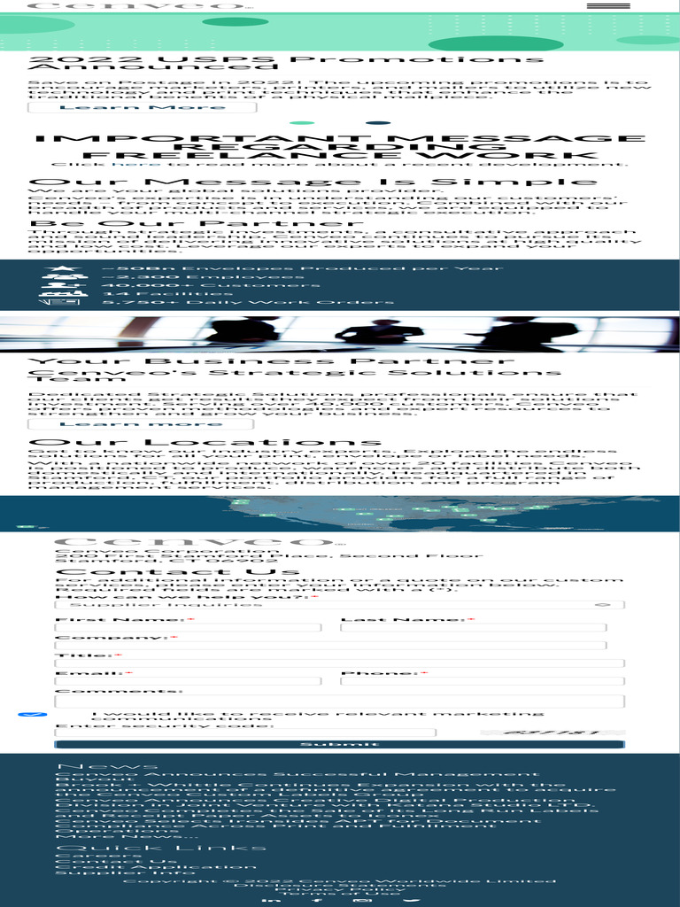 Cenveo Proud To Be Printing. Focused On The Fut | PDF | Business