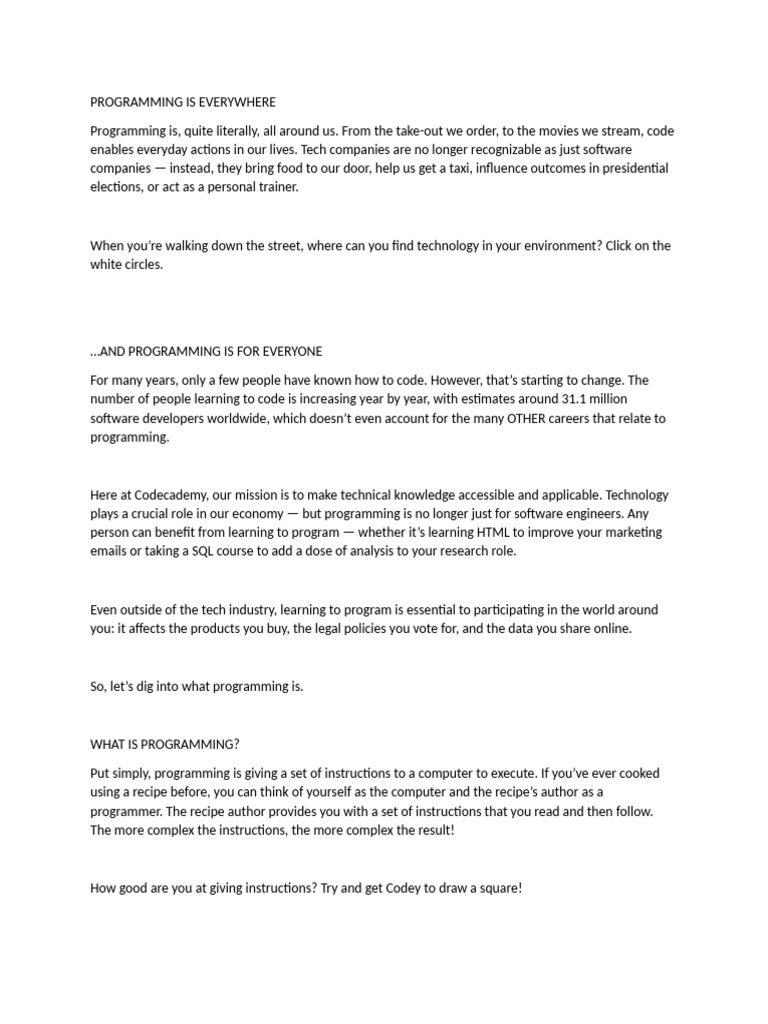 Programming Is Everywhere | PDF | Computer Programming | Programming ...