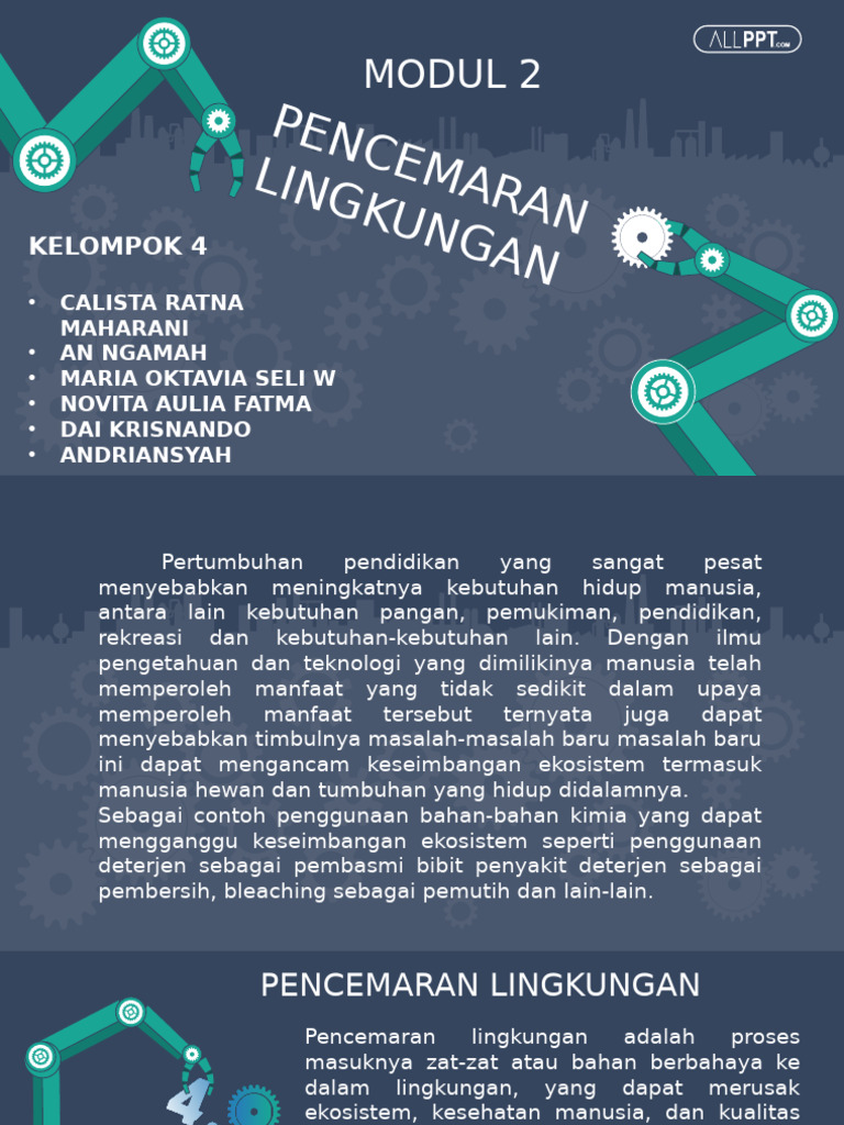 XXXPPT Kelompok 4 Pencemaran Lingkungan Fix | PDF | Griya & Taman | Kesehatan Holistik