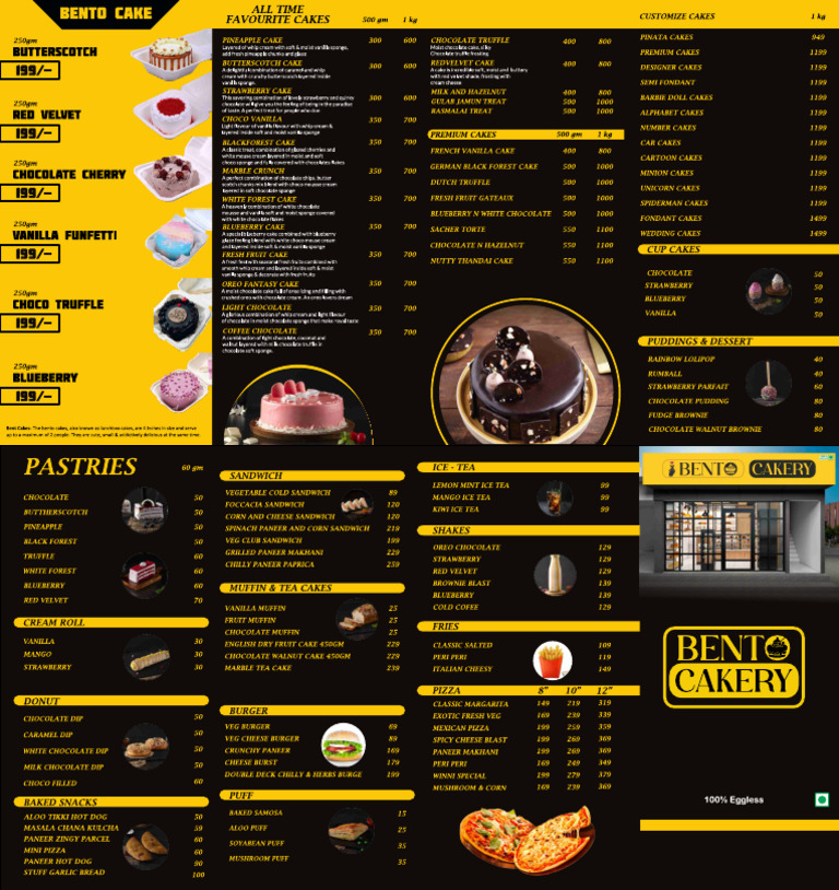 Bento Menu Card | PDF