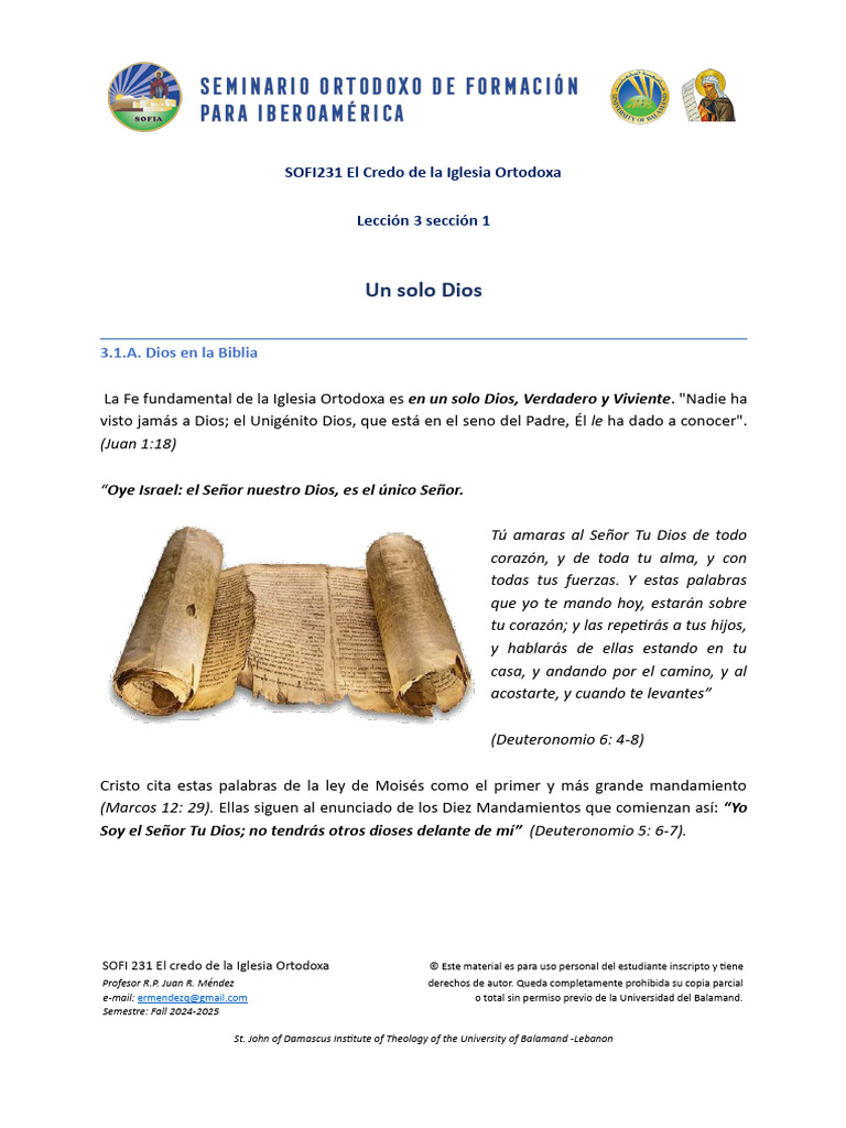 Un Solo Dios - 240922 - 172340 | PDF | Dios el padre | Concepciones de dios