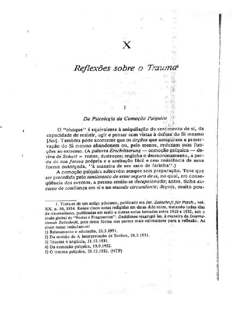 Ferenczi - Obras Completas - Psicanã Lise Iv - Capã Tulo X - Reflexã Es ...