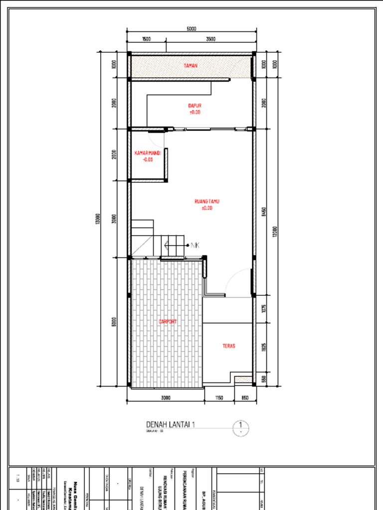 Layout Rumah Tinggal - Ujung Berung | PDF