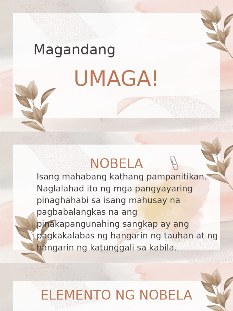 ARALIN 3.7- NOBELA-GRAMATIKA | PDF