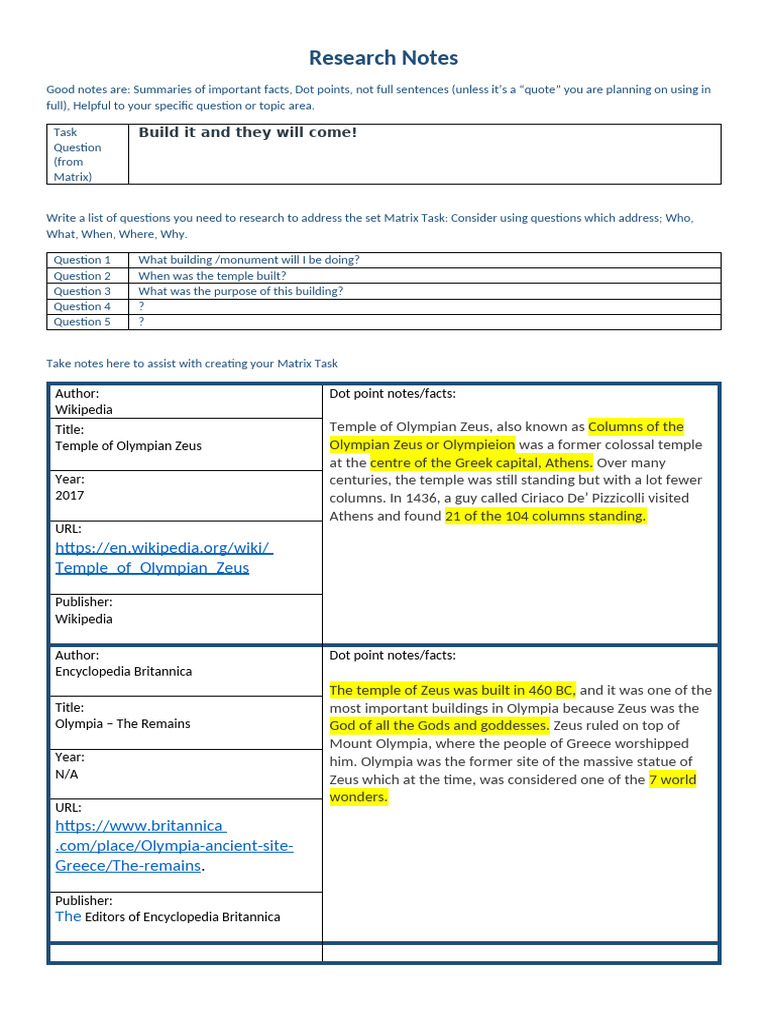 4th Research Notes Scaffold | PDF