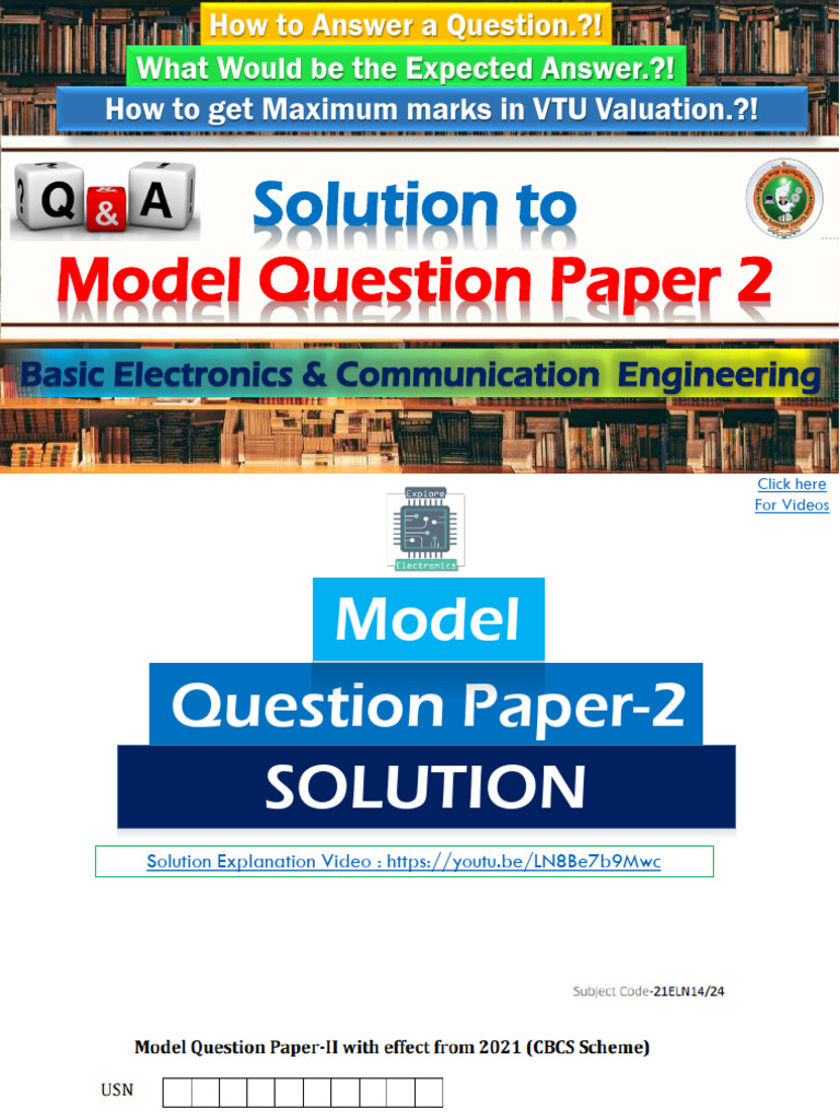 BASIC ELN Model Paper 2 Solution | PDF | Cellular Network | Amplifier