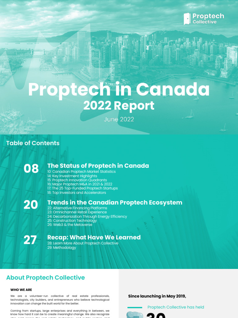 Canadian Proptech Market Insights 2022 | PDF | Startup Company | Small Business & Entrepreneurs