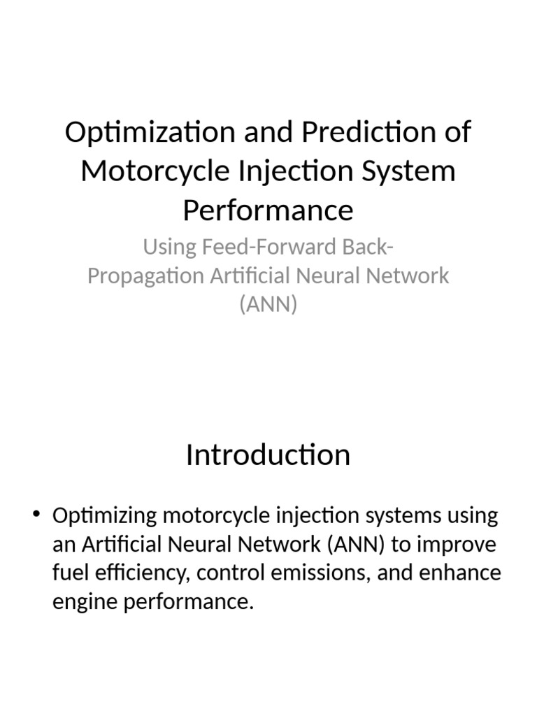 Optimization Motorcycle Injection System Prediction | PDF