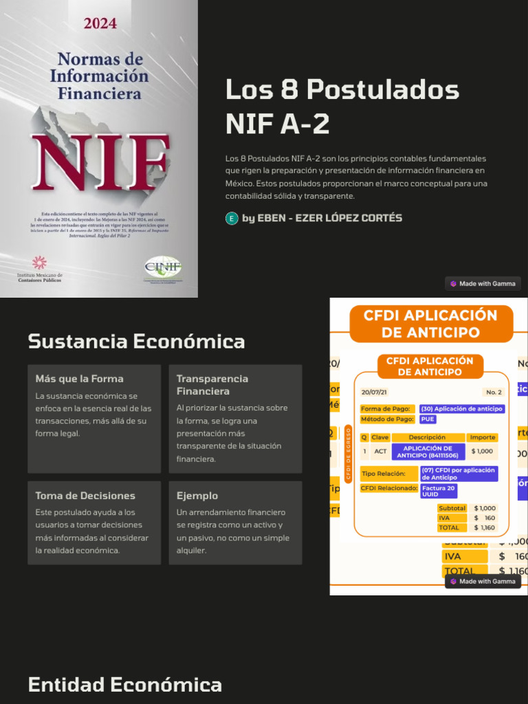 Los 8 Postulados NIF A 2 | PDF | Contabilidad | Valoración (Finanzas)