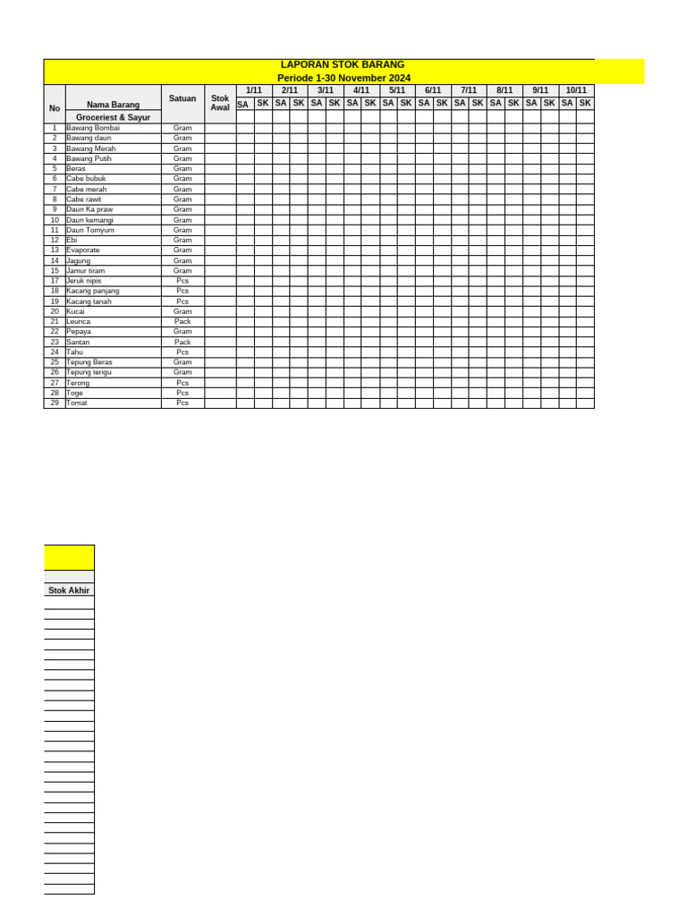 Form-Stok-Barang - 2 | PDF