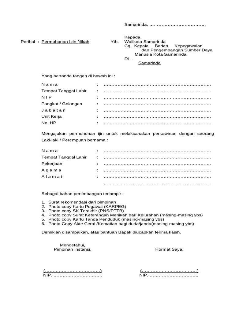 Permohonan Izin | PDF