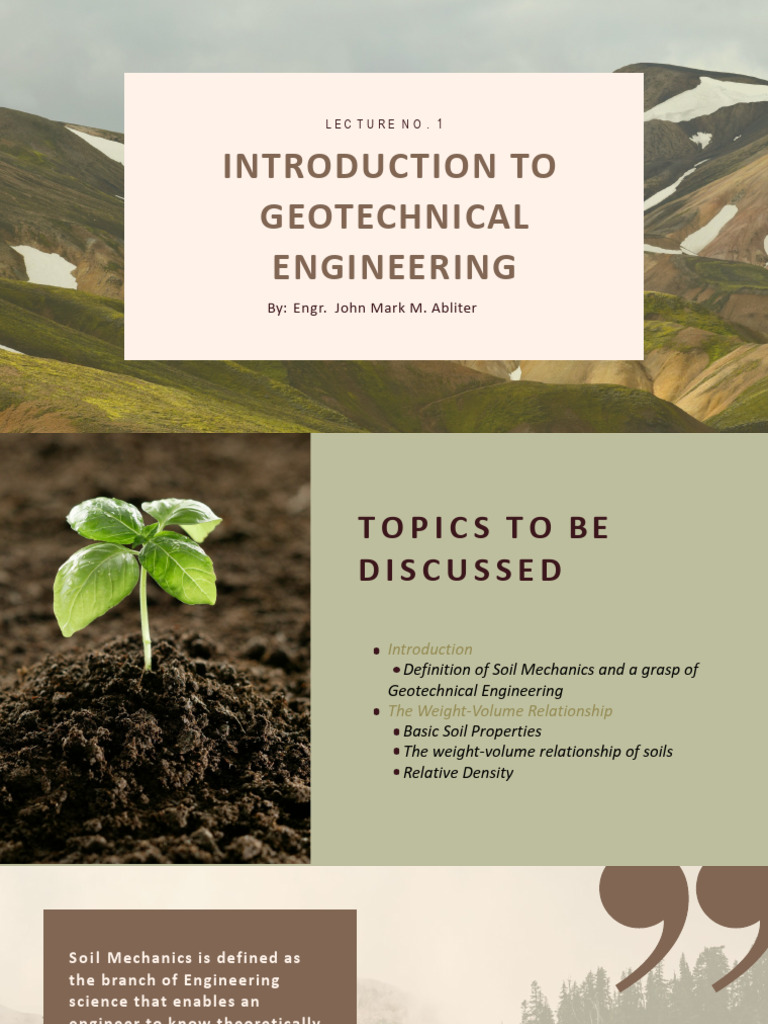 Lecture 1 - Introduction To Geotechnical Engineering | PDF | Rock ...