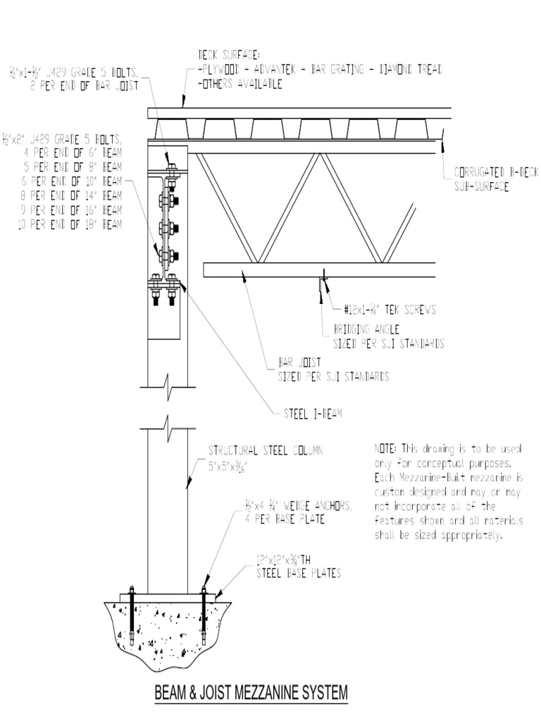 Beam and Joist Detail Layout1 | PDF