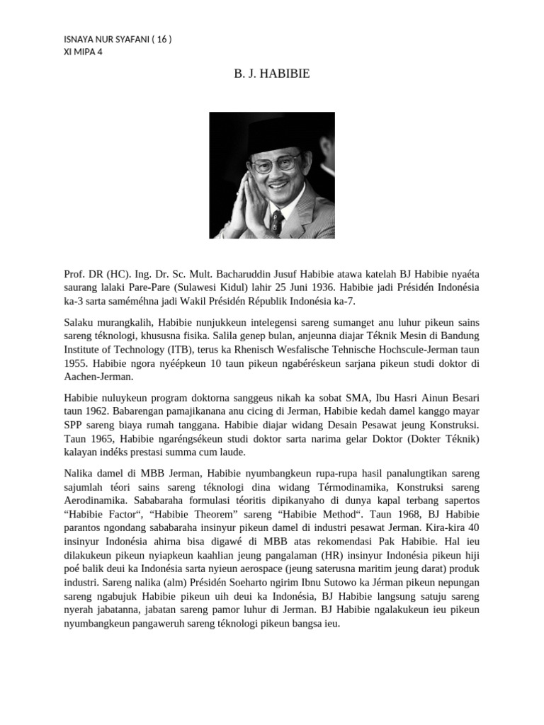 BJ HABIBIE | PDF