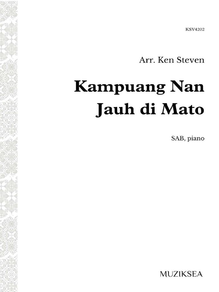 Ken Steven Kampuang Nan Jauh Di Mato (Sab) - Perusal | PDF