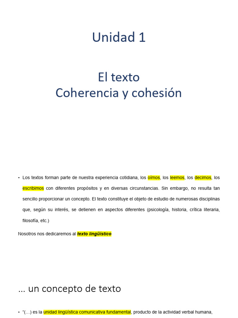 Texto - Definicion y Caracteristicas - PowerPoint 1 1 | PDF | Palabra ...