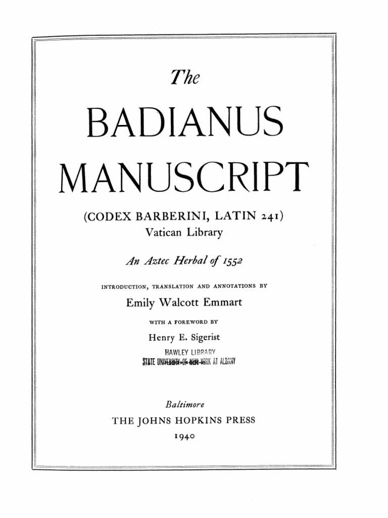 Badianus Manuscript: (Codex Barberini, Latin | PDF