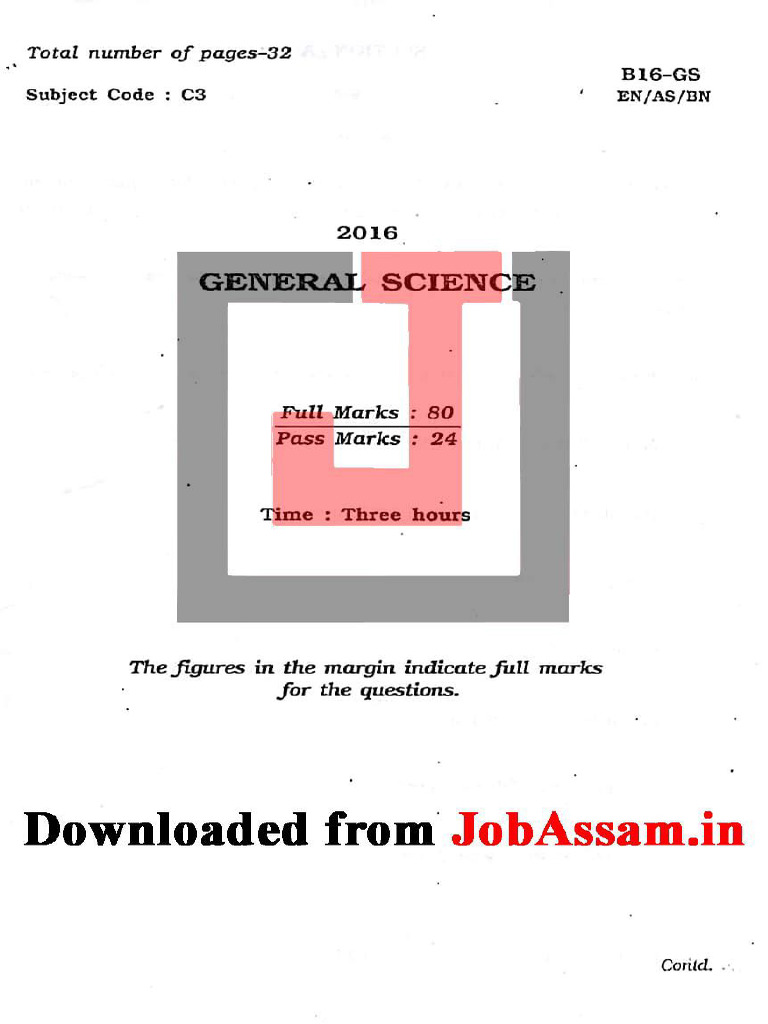 General Science 2016 | PDF