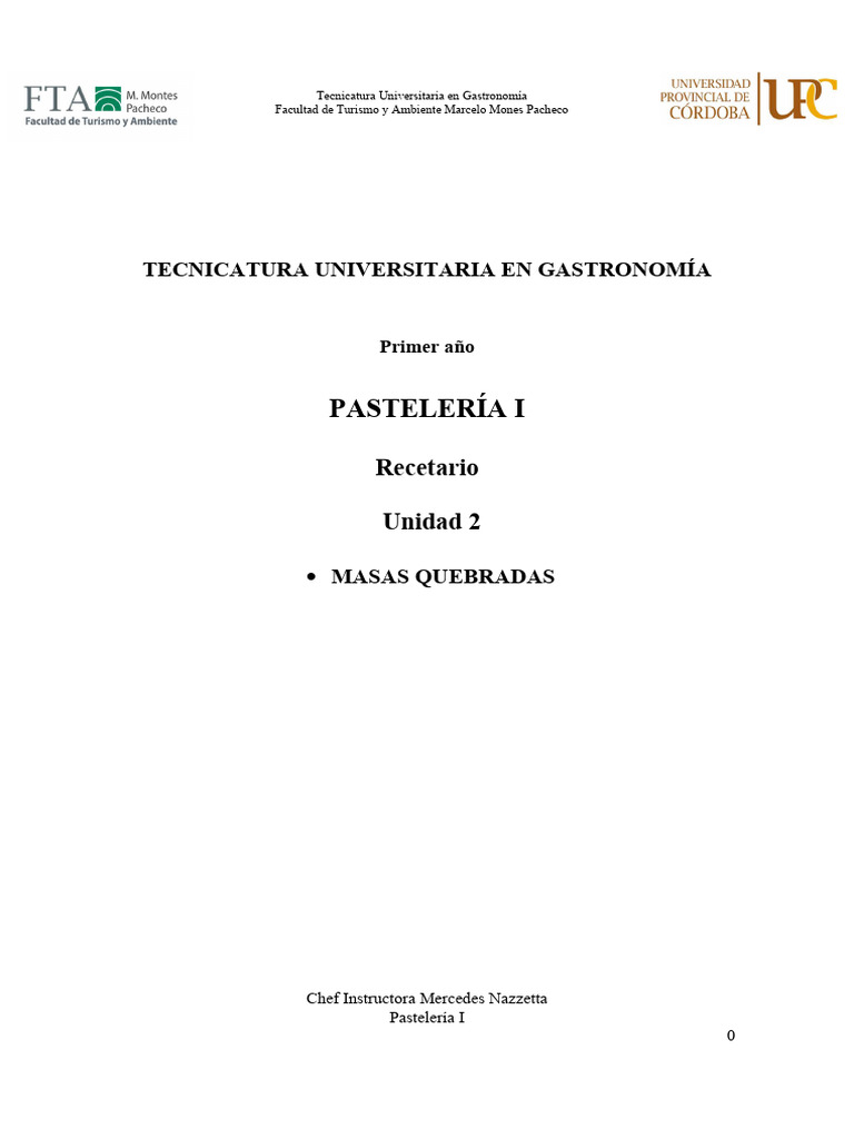 2.R Masas Quebradas | PDF | Postres | Confitería