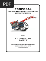 CONTOH PROPOSAL KELOMPOK TANI Permohonan Bantuan Hand Tractor-Dikonversi | PDF