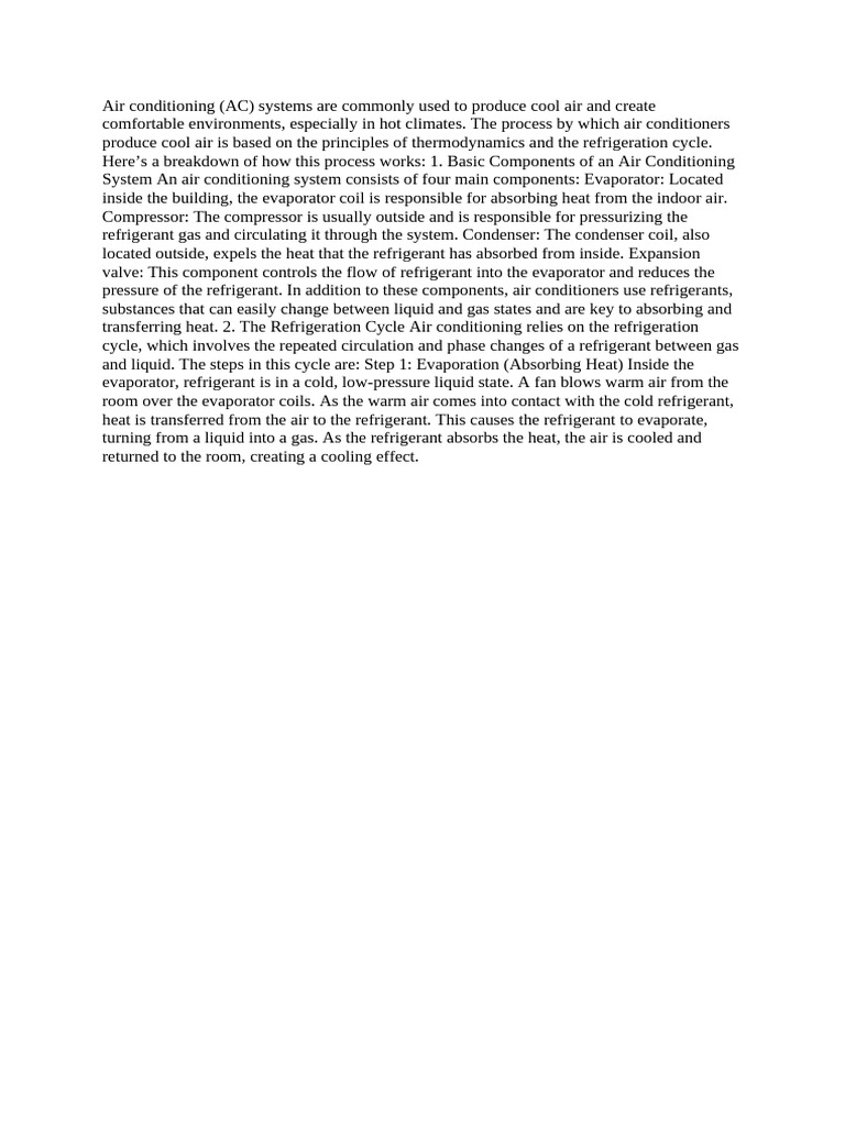 Air Con Note 1 | PDF