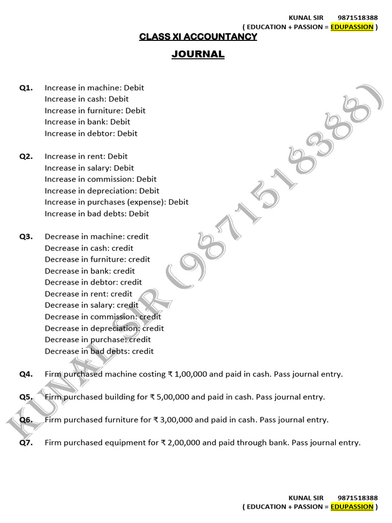 JOURNAL word doc | PDF | Debits And Credits | Banks