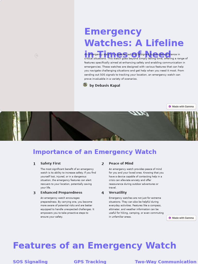 Emergency Watches A Lifeline in Times of Need | PDF | Emergency ...