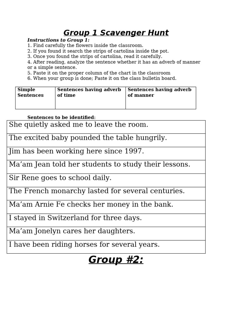 Group Activity Printout | PDF