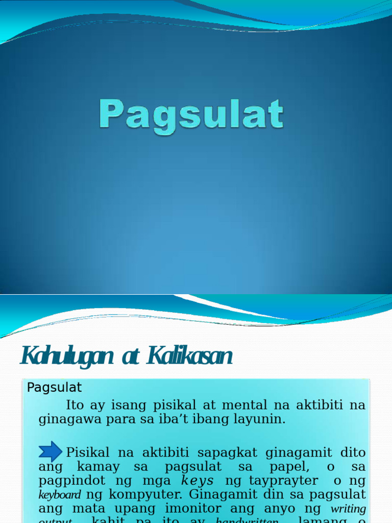 Pagsulat | PDF