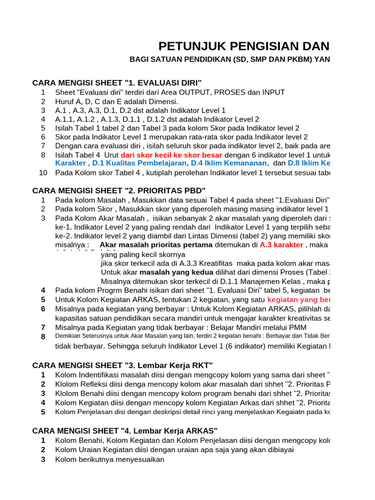 Rapor Mutu Pendidikan Paket B, EDS DLL | PDF